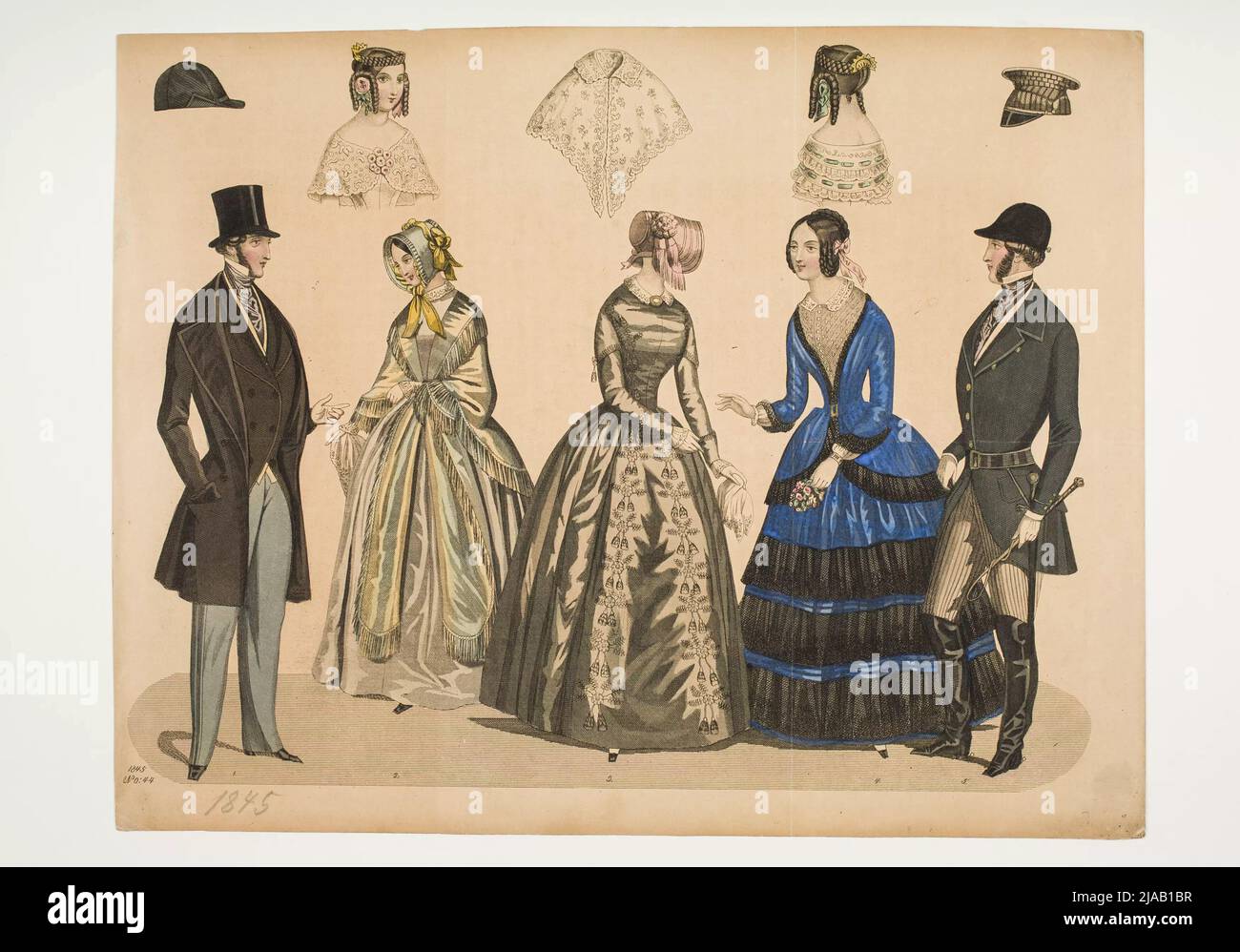 Fashion image: five figures, women's and men's fashion. Unknown Stock ...