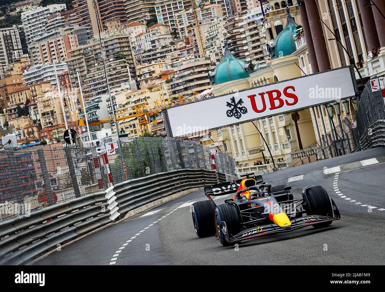 Monaco. 29th May, 2022. MONTE-CARLO - Max Verstappen (1) with the ...