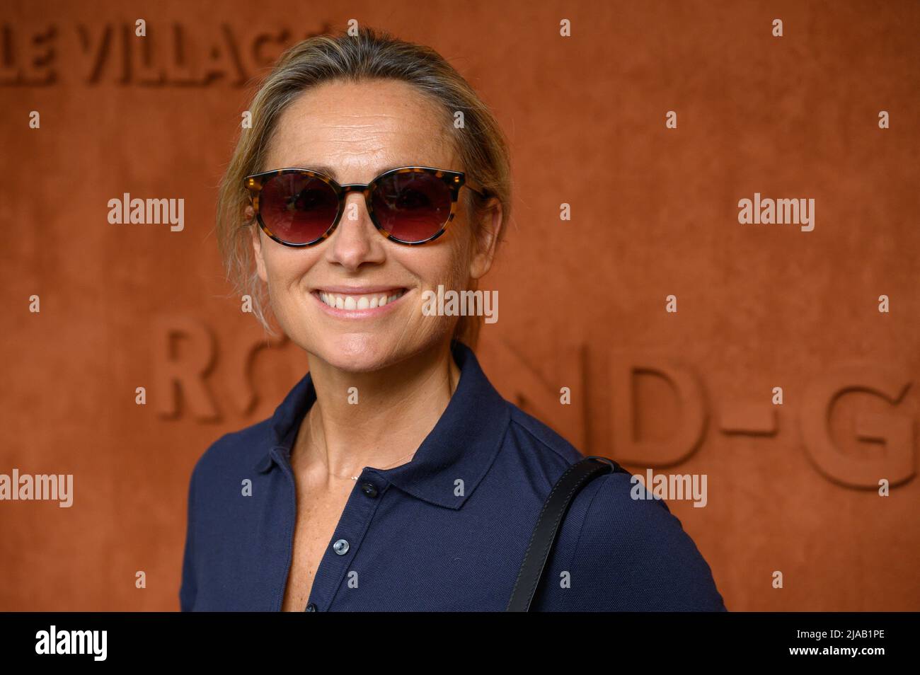 Anne-Sophie Lapix at Village during French Open Tennis Roland Garros ...