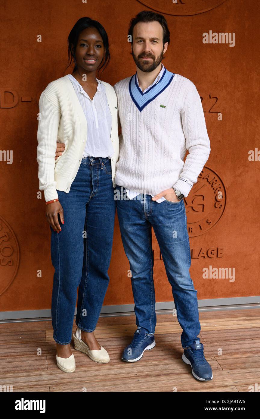 Antoine Gouy and his girlfriend Fanta Kaba at Village during French ...