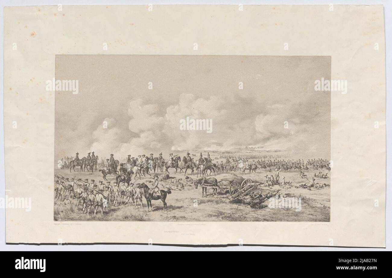 Battle scene from the Seven Years' War, probably Battle of Kolin on ...