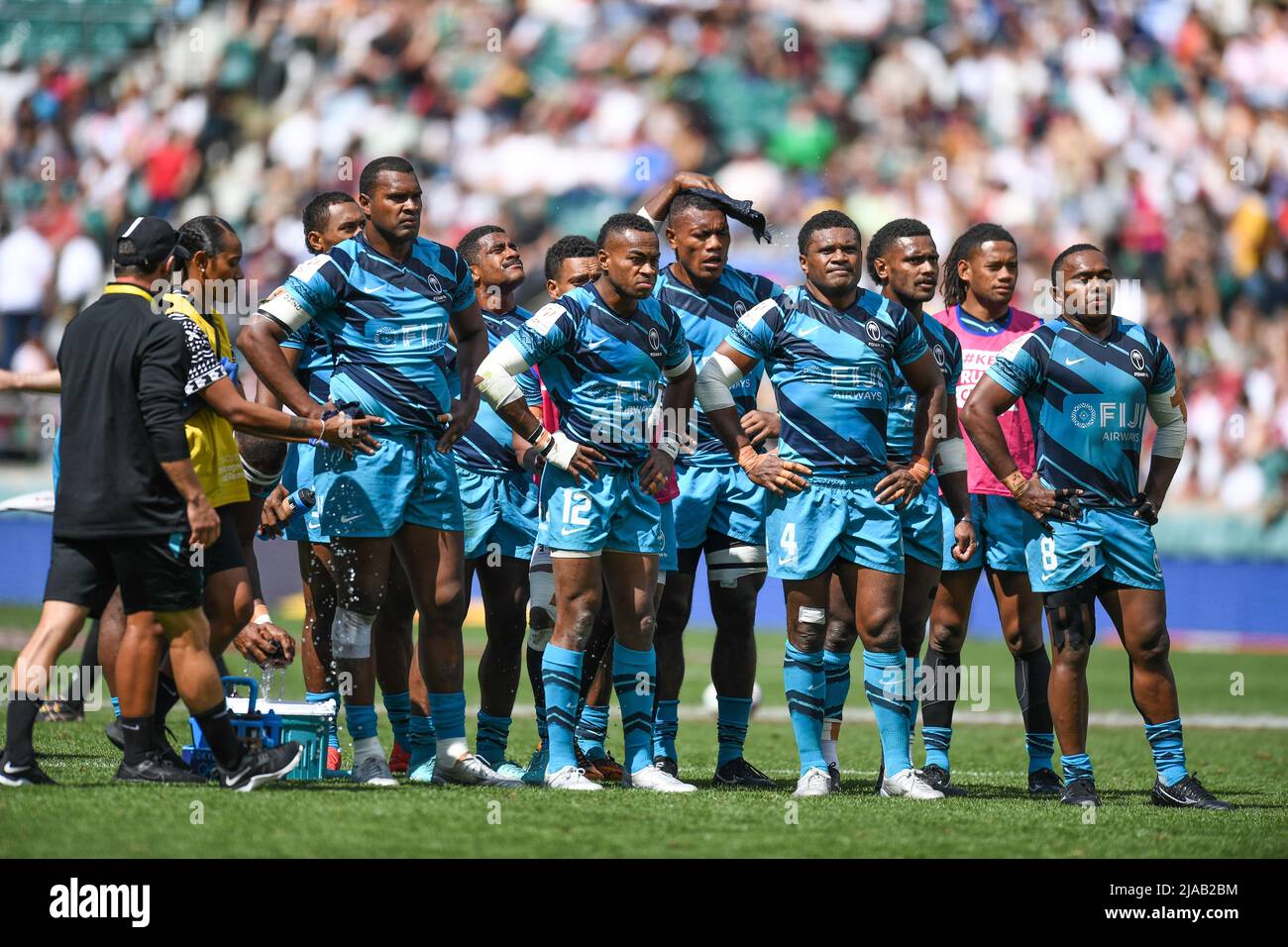 /Fiji Team Pray during half time Stock Photo - Alamy