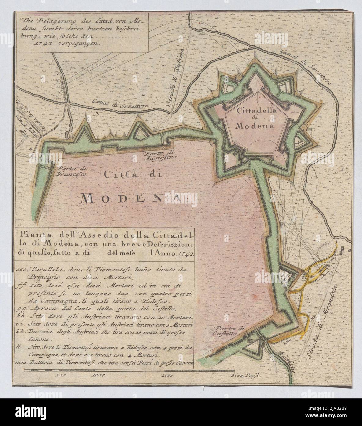 "The siege of the Cittad. From Mo- / dena Sambt its Kurtzen description ...