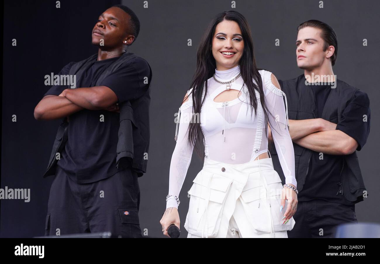 Mabel performing on the main stage during the BBC Radio 1's Big Weekend ...