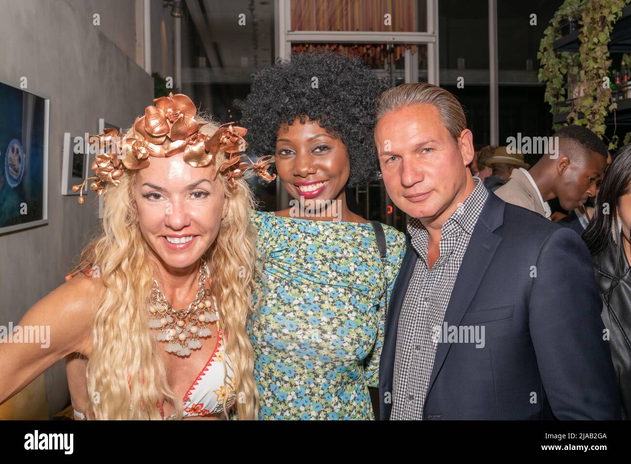 Luciana Pampalone, Mariama Camara and Aleksander Janik attend the ...