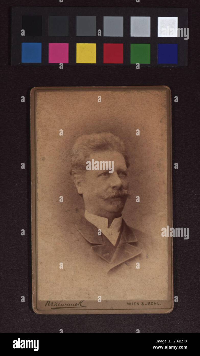 Wilhelm Jäger, actor. Rudolf Krziwanek (1843-1905), photographer Stock ...