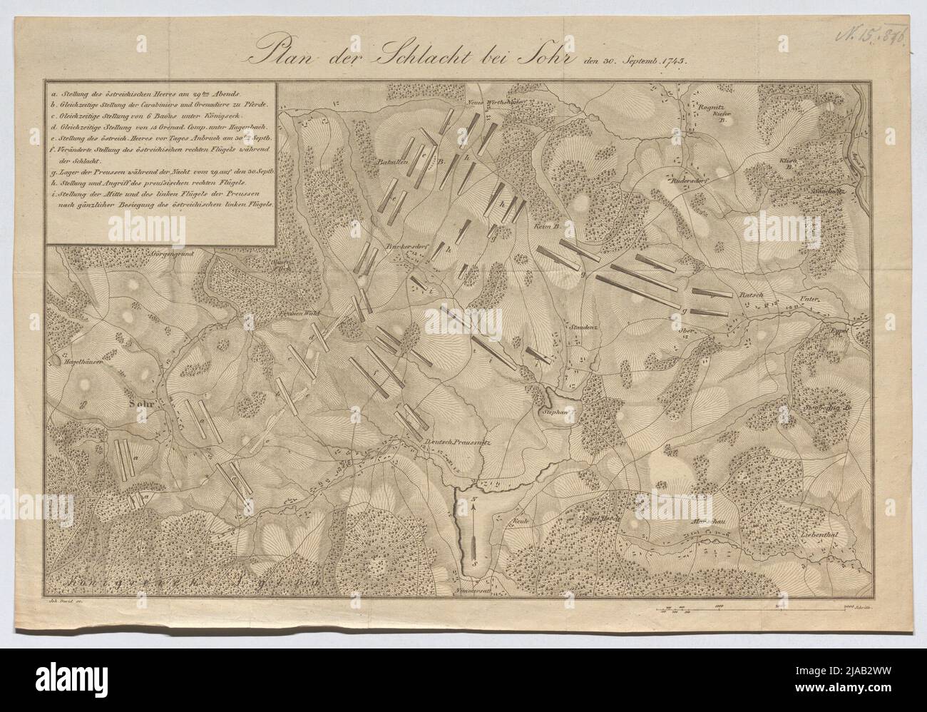 "Plan of the Battle of Sohr on September 30, 1745.". Plan of the Battle ...