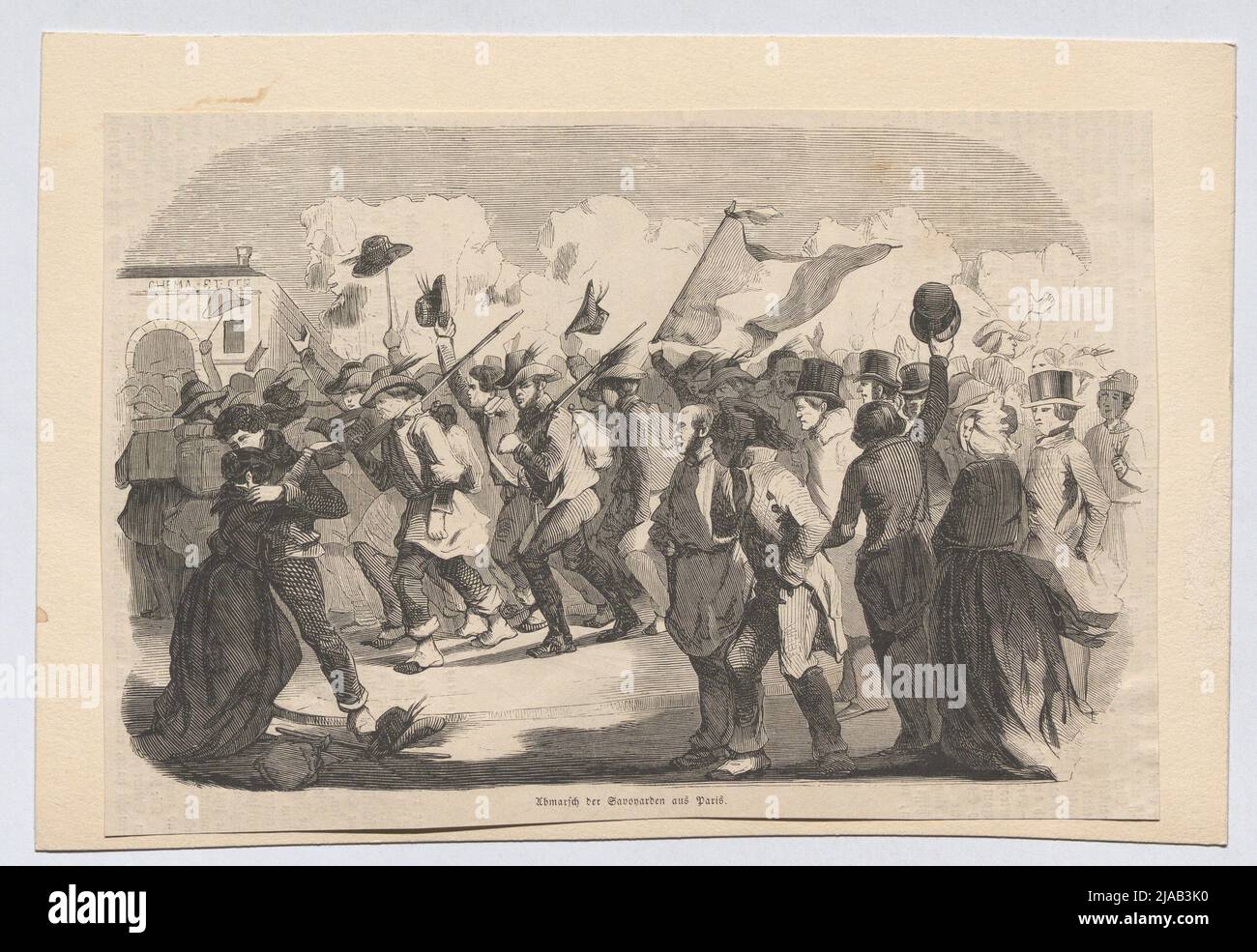 "March of the Savoys from Paris." (in 1848). Unknown Stock Photo - Alamy