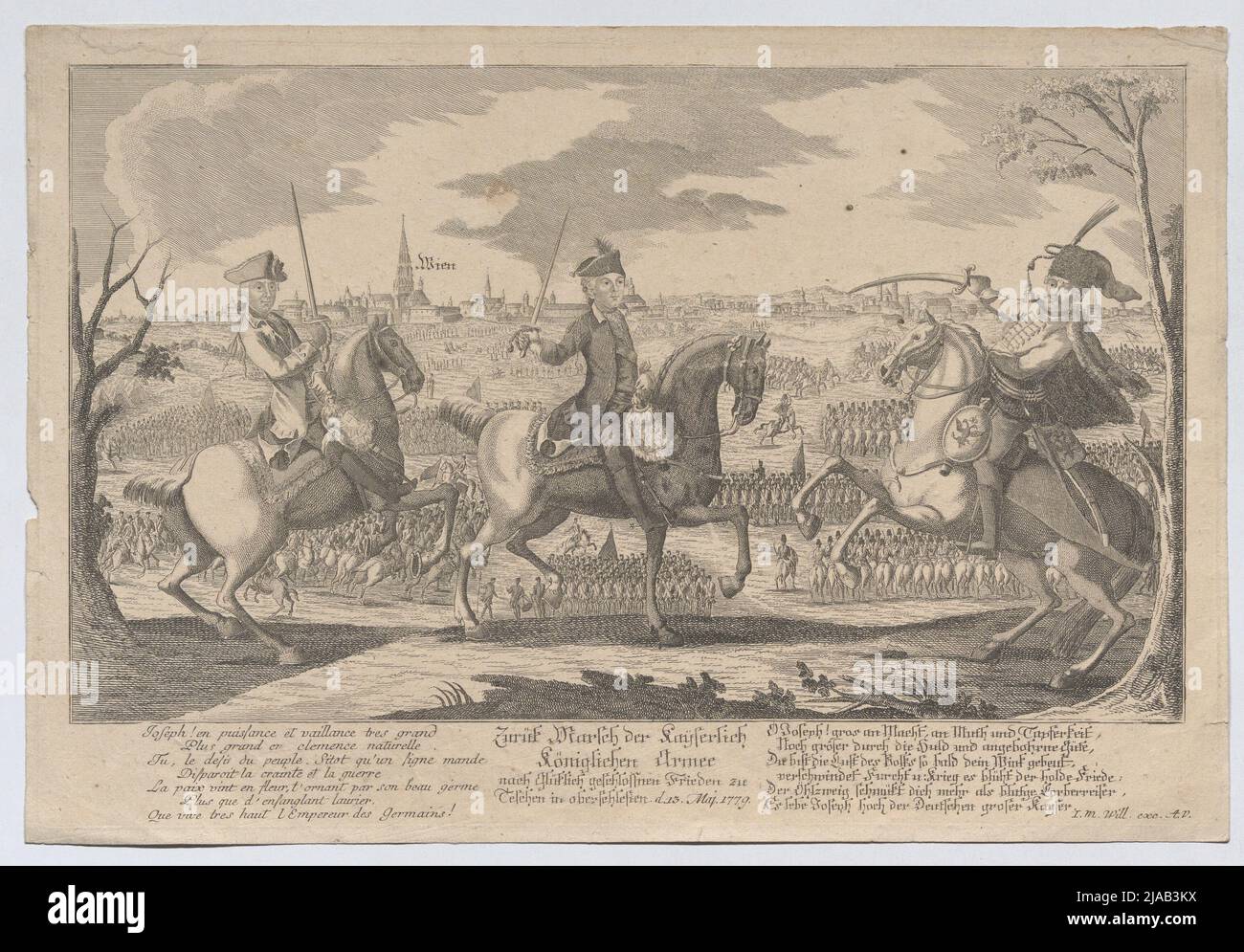 The imperial army before Vienna after the Peace of Teschen, closed on ...