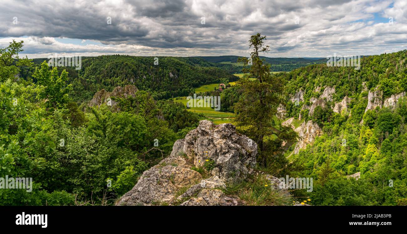 Popular circular hiking trail between Fridingen and Beuron in the Upper ...