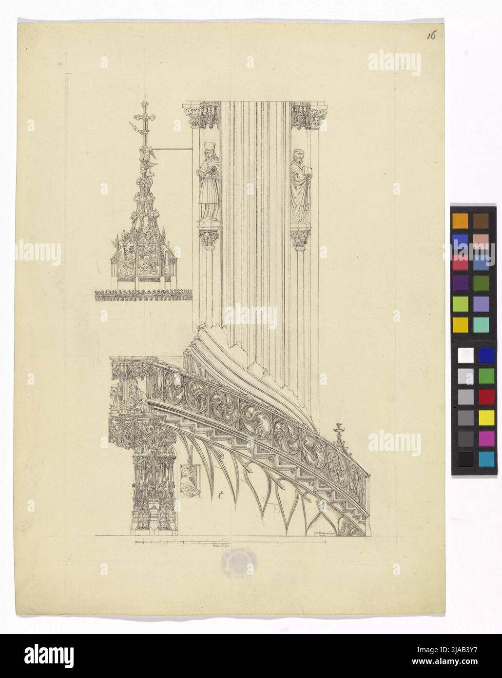 Ref.: "The Cathedral of St. Stephan in Vienna". St. Stephan, pulpit ...
