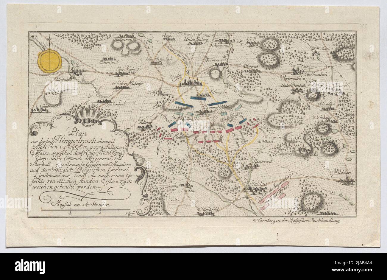 "Plan / von der Bey Himmelreich, without / ash ...". Plan of an action ...