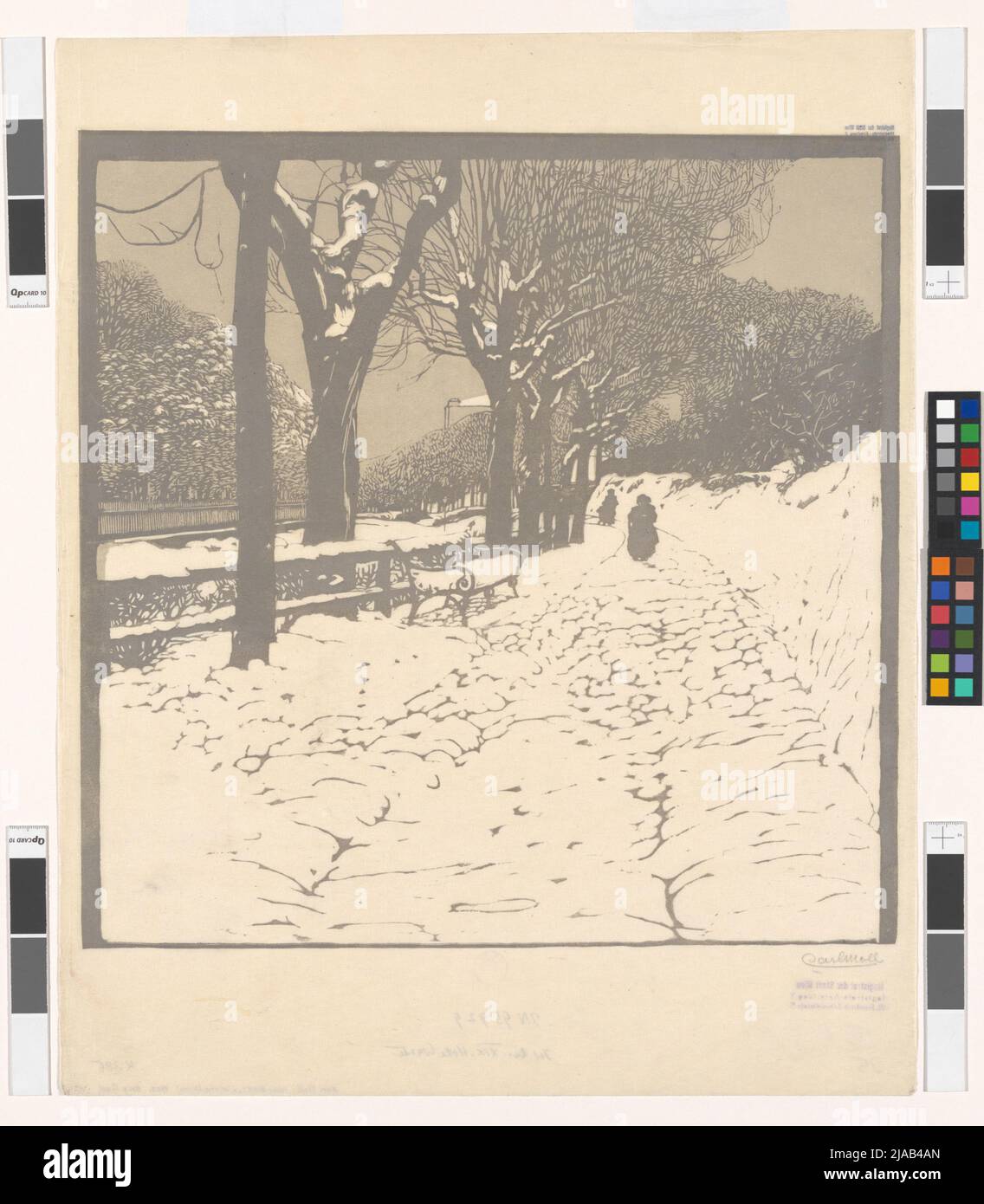 High waiting in winter. Carl (Karl) Moll (1861-1945 Stock Photo - Alamy