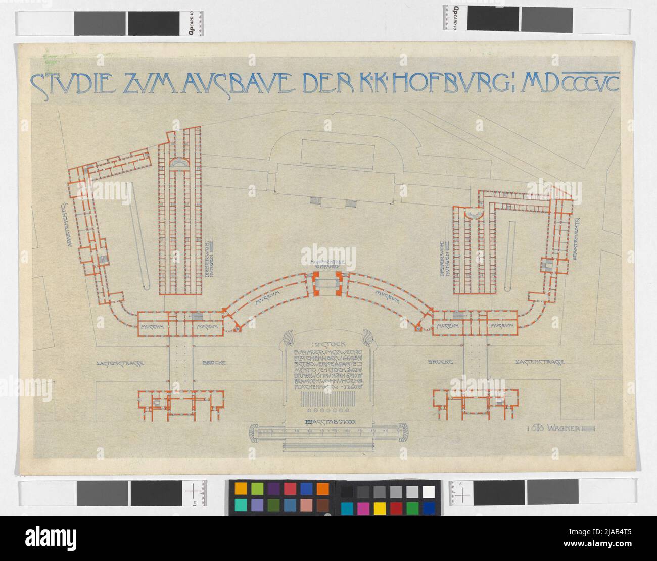Study for the expansion of the Hofburg, new building instead of the ...