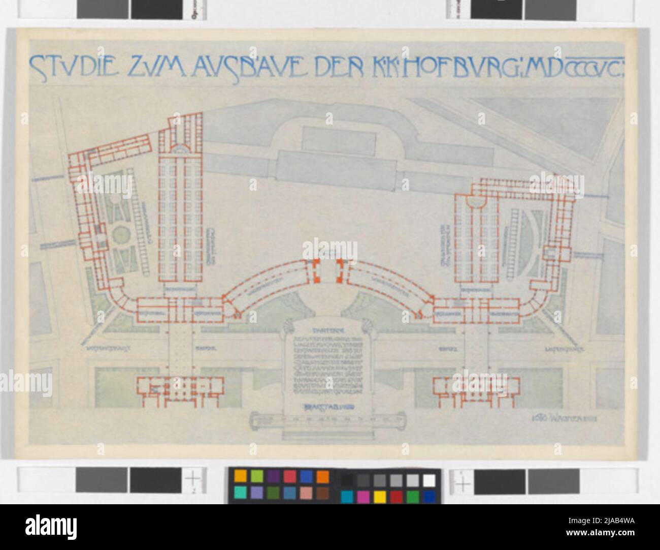 Study for the expansion of the Hofburg, new building instead of the ...