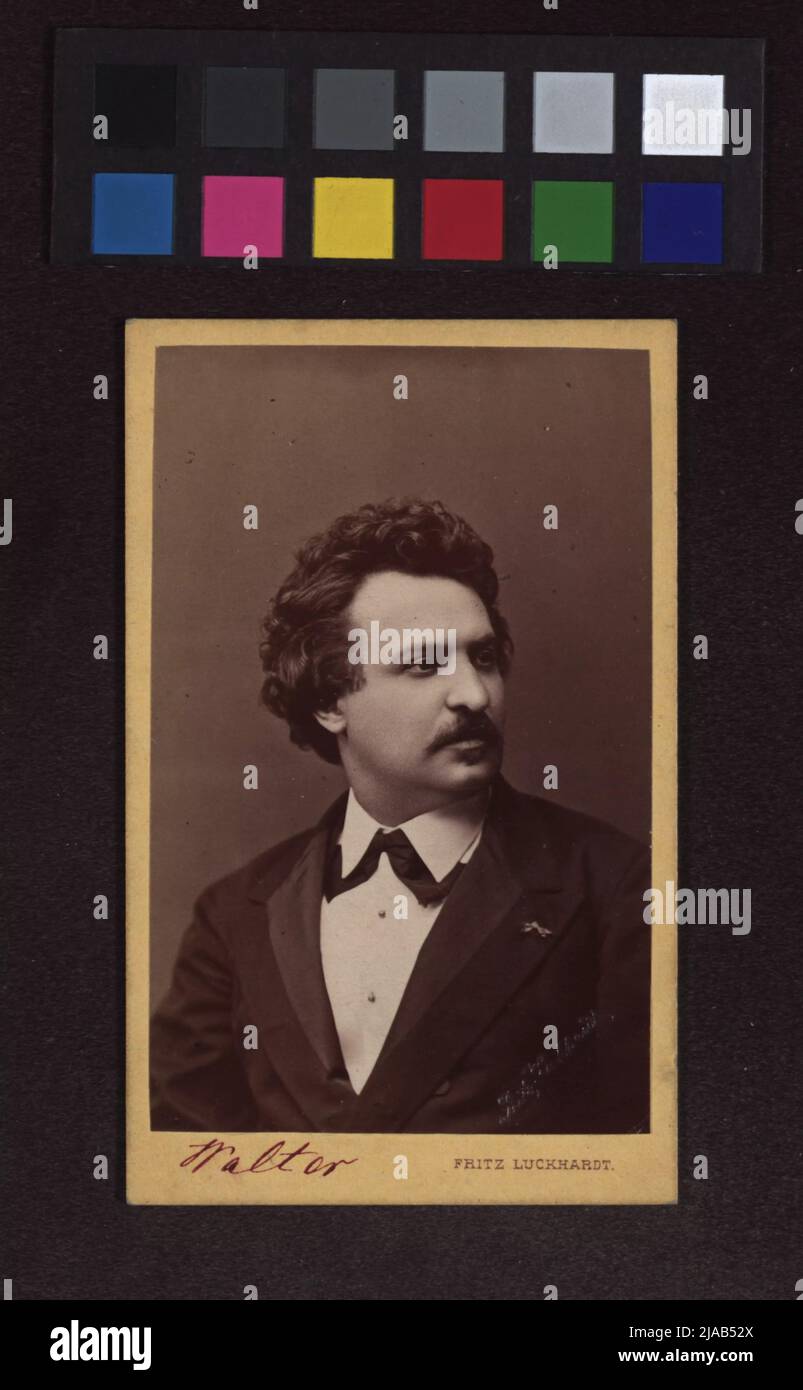Gustav Walter (1834-1910), opera singer. Fritz Luckhardt (1843-1894 ...
