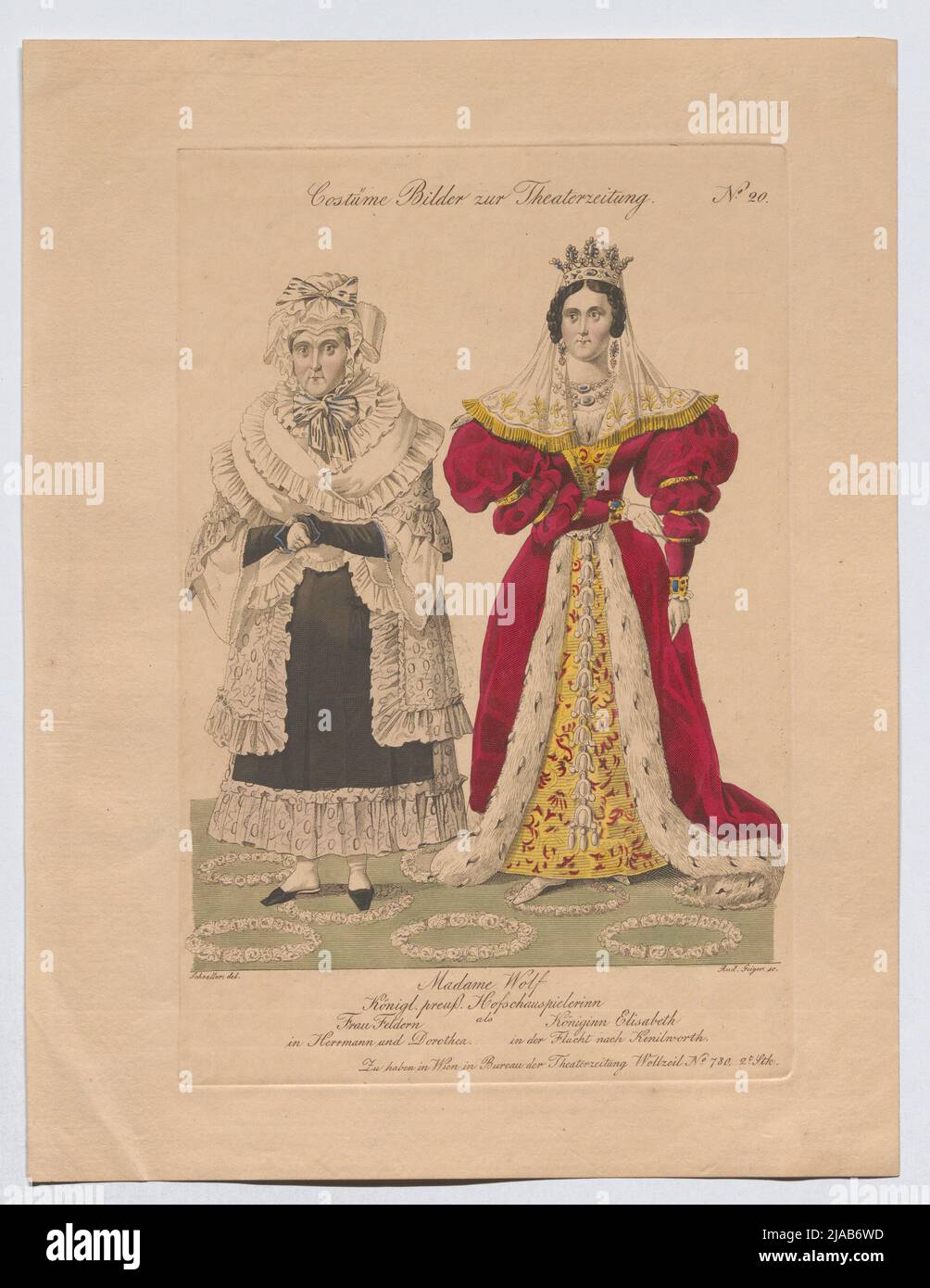 Madame Wolf Königl. Preuss. Court actress as a woman field in "Herrmann ...