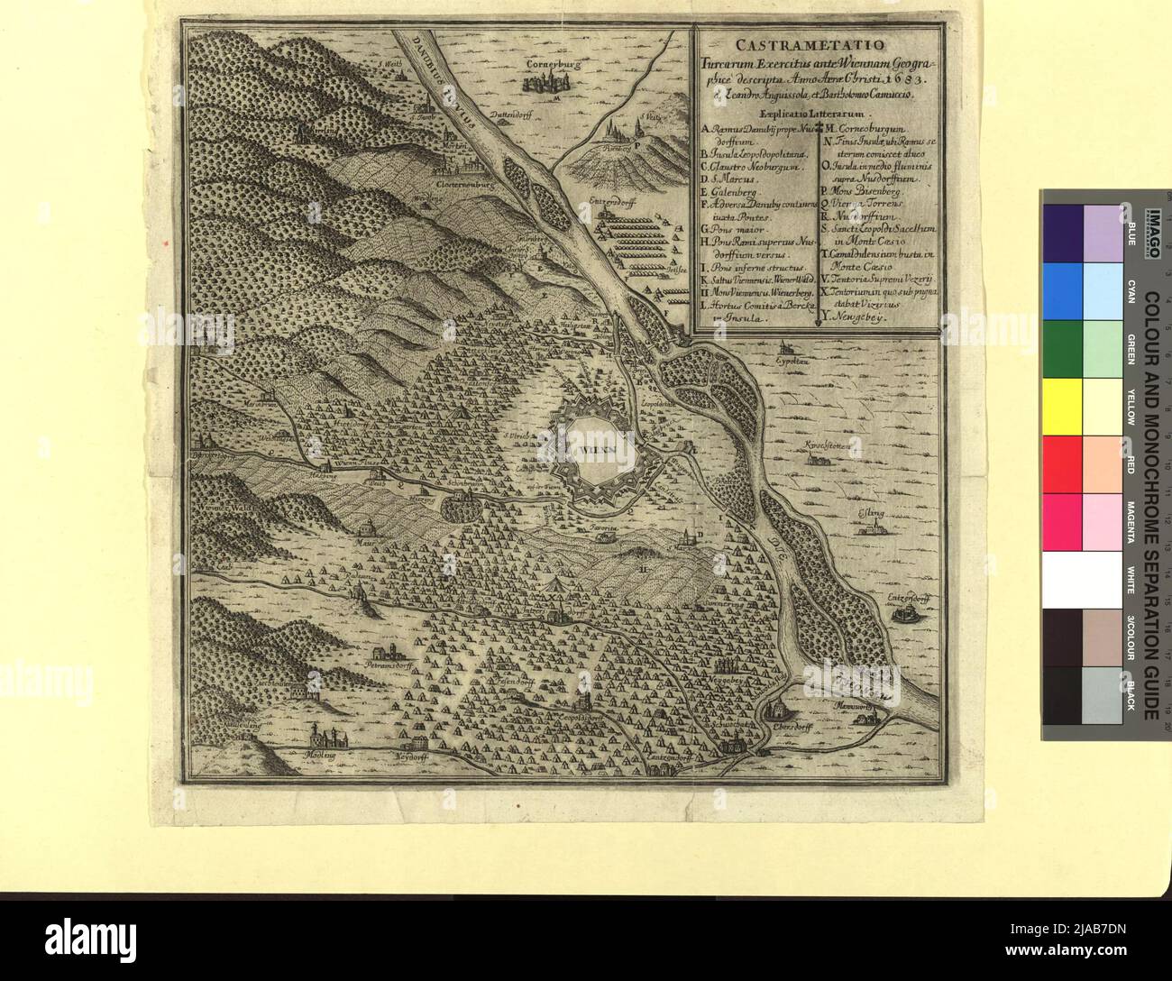 Castrametation / Turkish Army before Wiennam ... ". Karte der ...