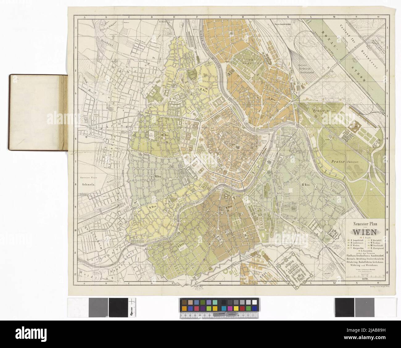 Plan of Vienna with house numbers, street directory and tourist guide ...