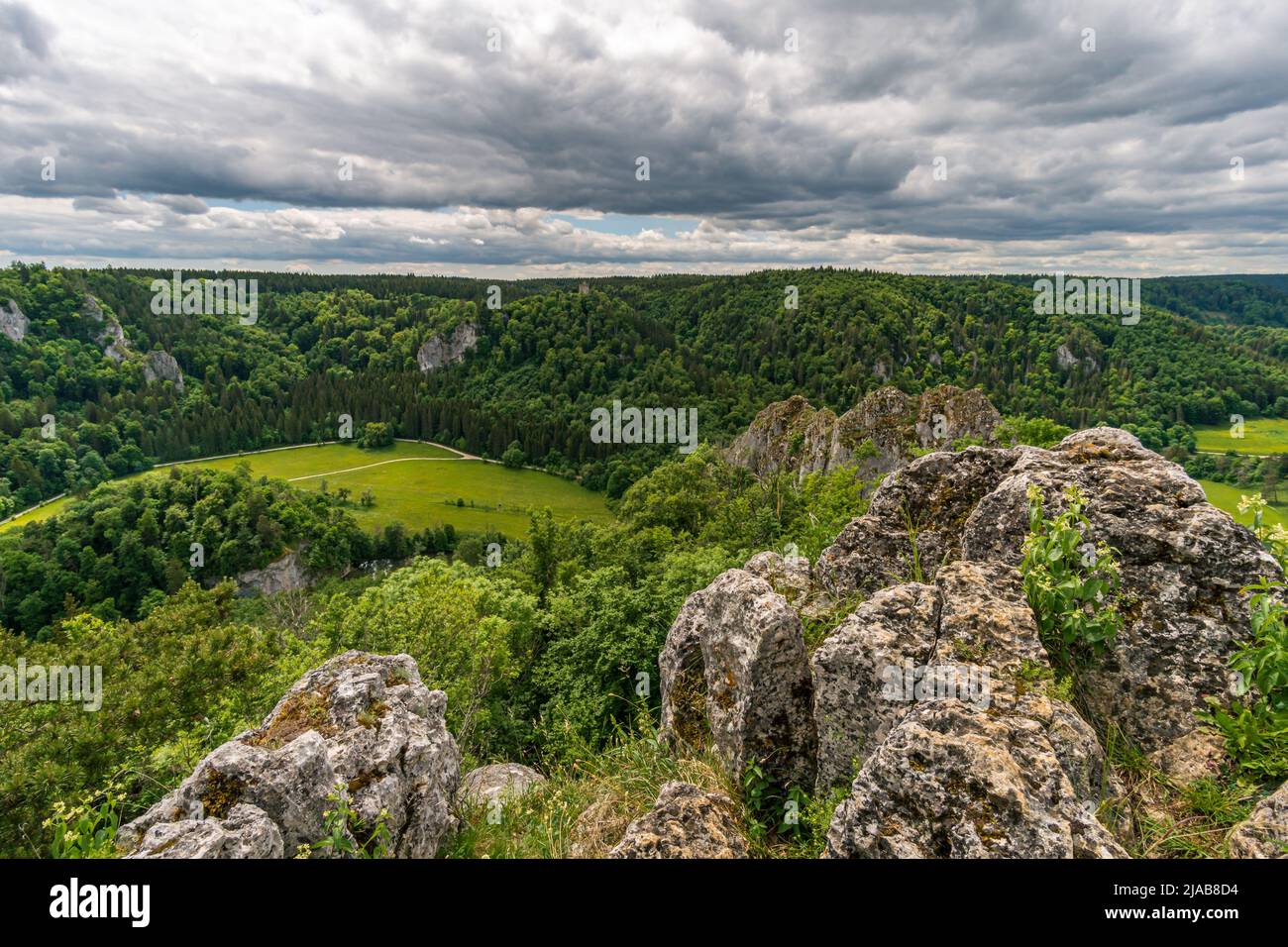 Popular circular hiking trail between Fridingen and Beuron in the Upper ...