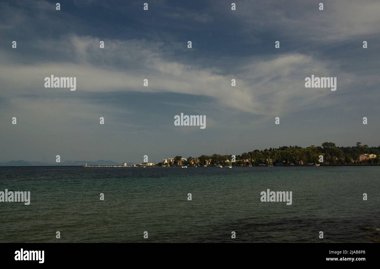 Corfu Greece landscape view Stock Photo - Alamy