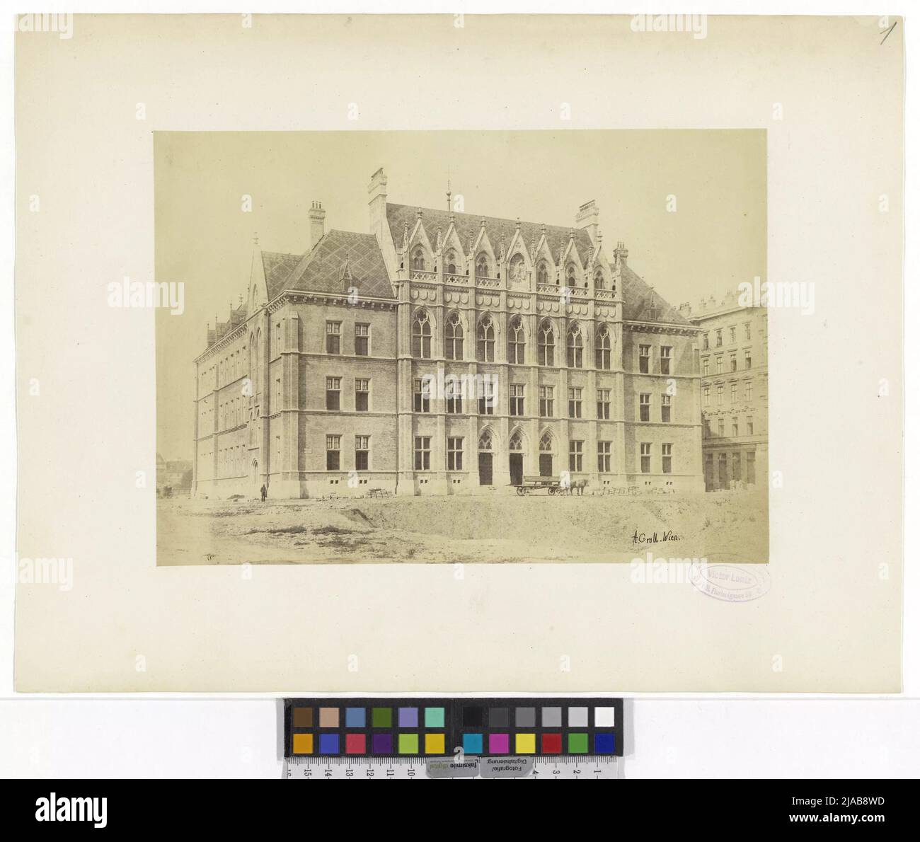 1st, Beethovenplatz 1 - Academic high school - main front from left ...