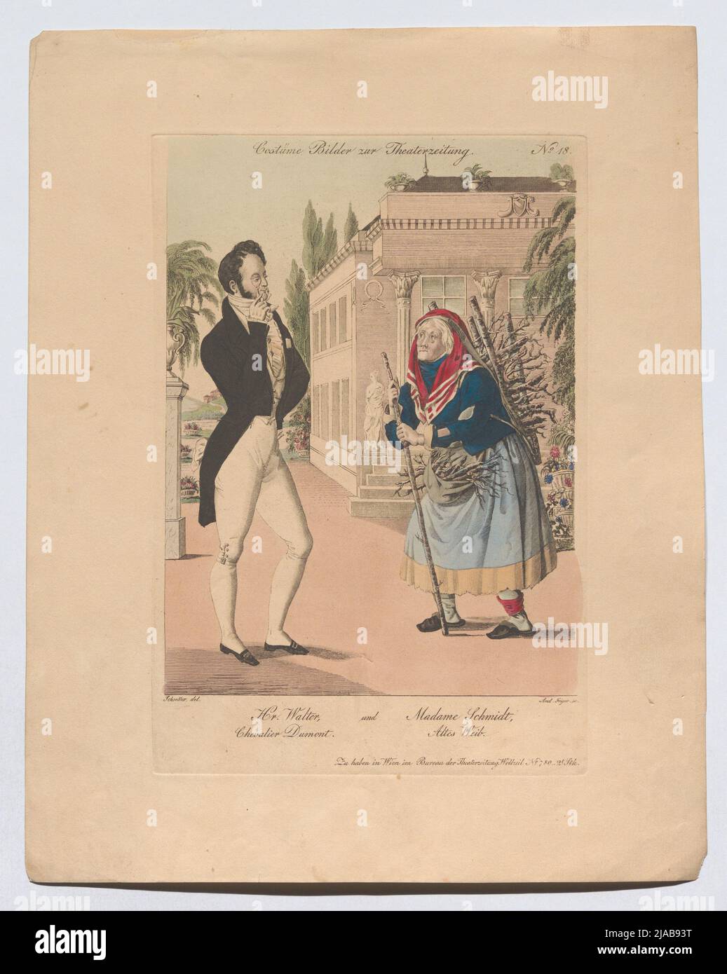 Mr. Walter as Chevalier Dumont and Madame Schmidt as an old woman ...