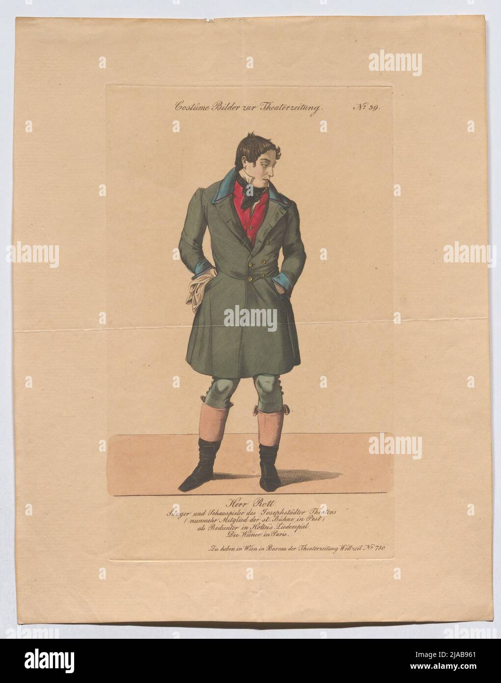 Mr. Rott as the servant in Holteis song play "Die Wiener in Paris ...