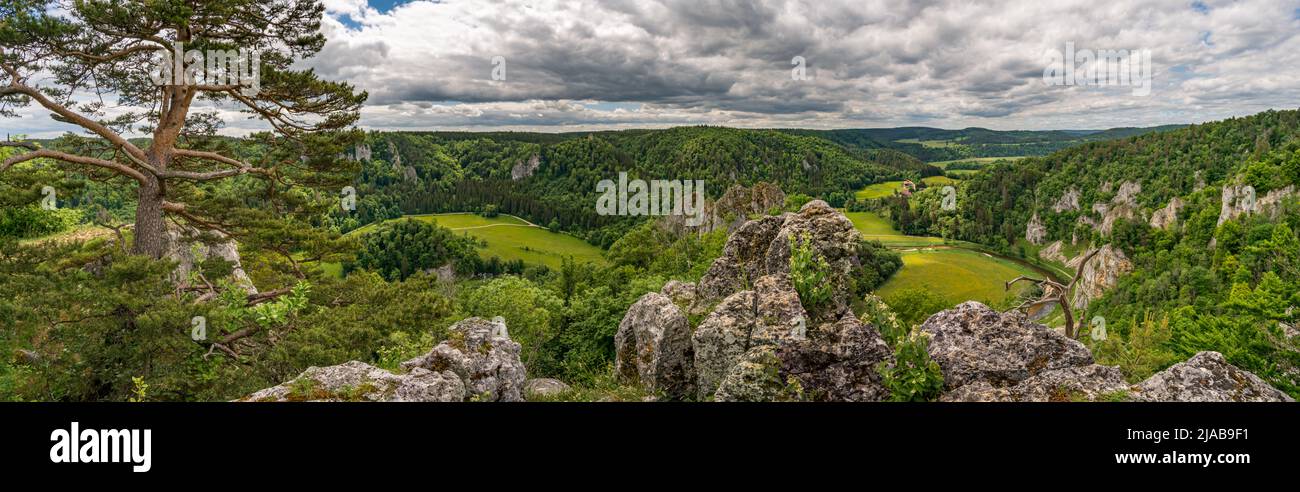 Popular circular hiking trail between Fridingen and Beuron in the Upper ...