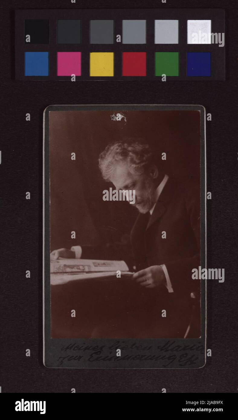 Edmund Hellmer (1850-1935), sculptor. Unknown, photographer Stock Photo ...