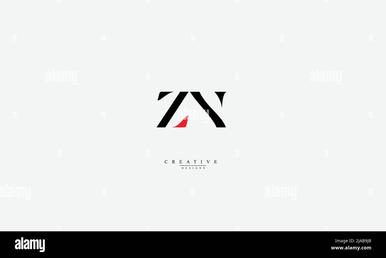 Alphabet letters Initials Monogram logo ZN NZ Z N Stock Vector Image ...