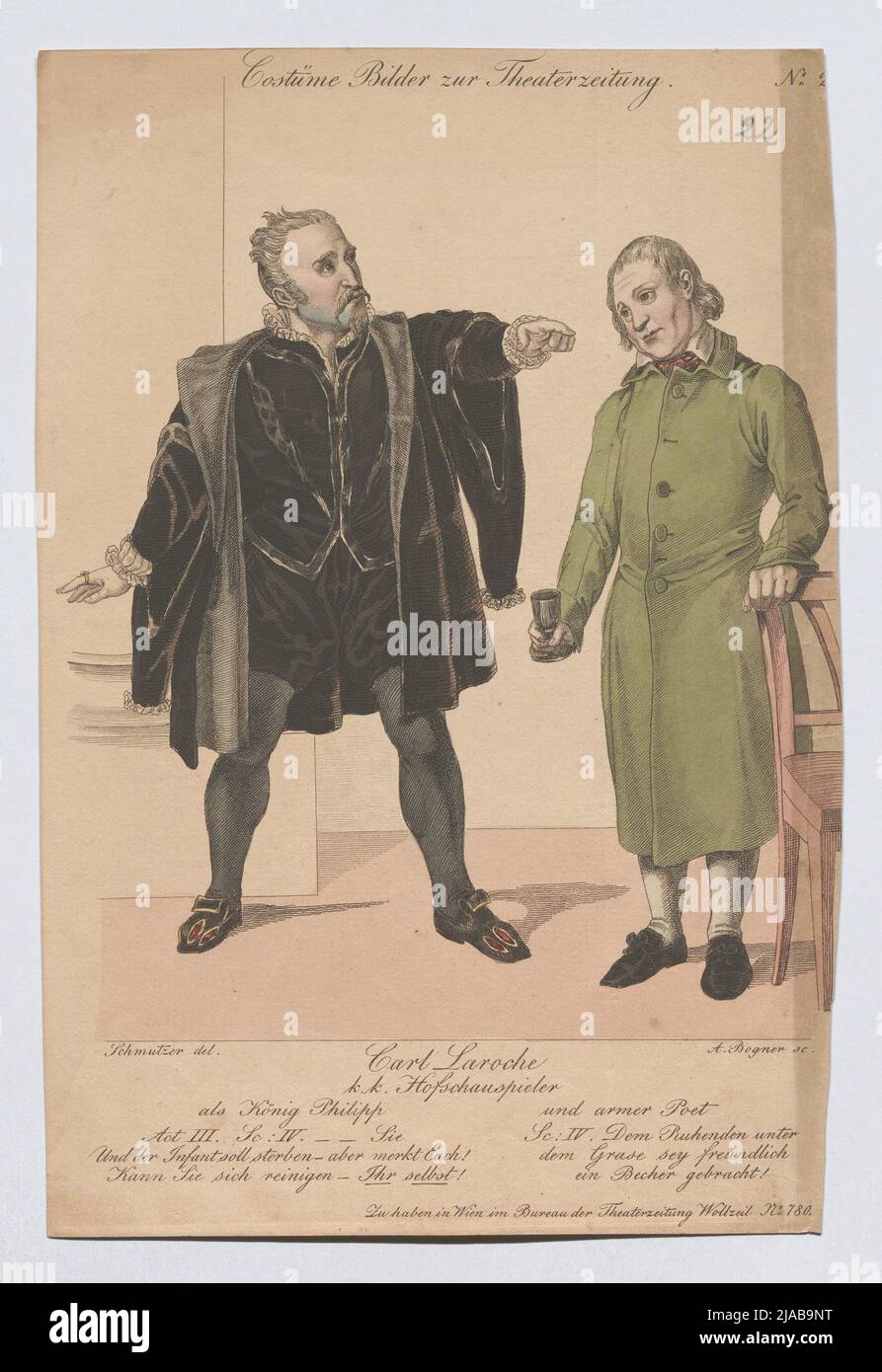 Karl Laroche as King Philipp in "Don Carlos" and as Lorenz Kindlein in ...