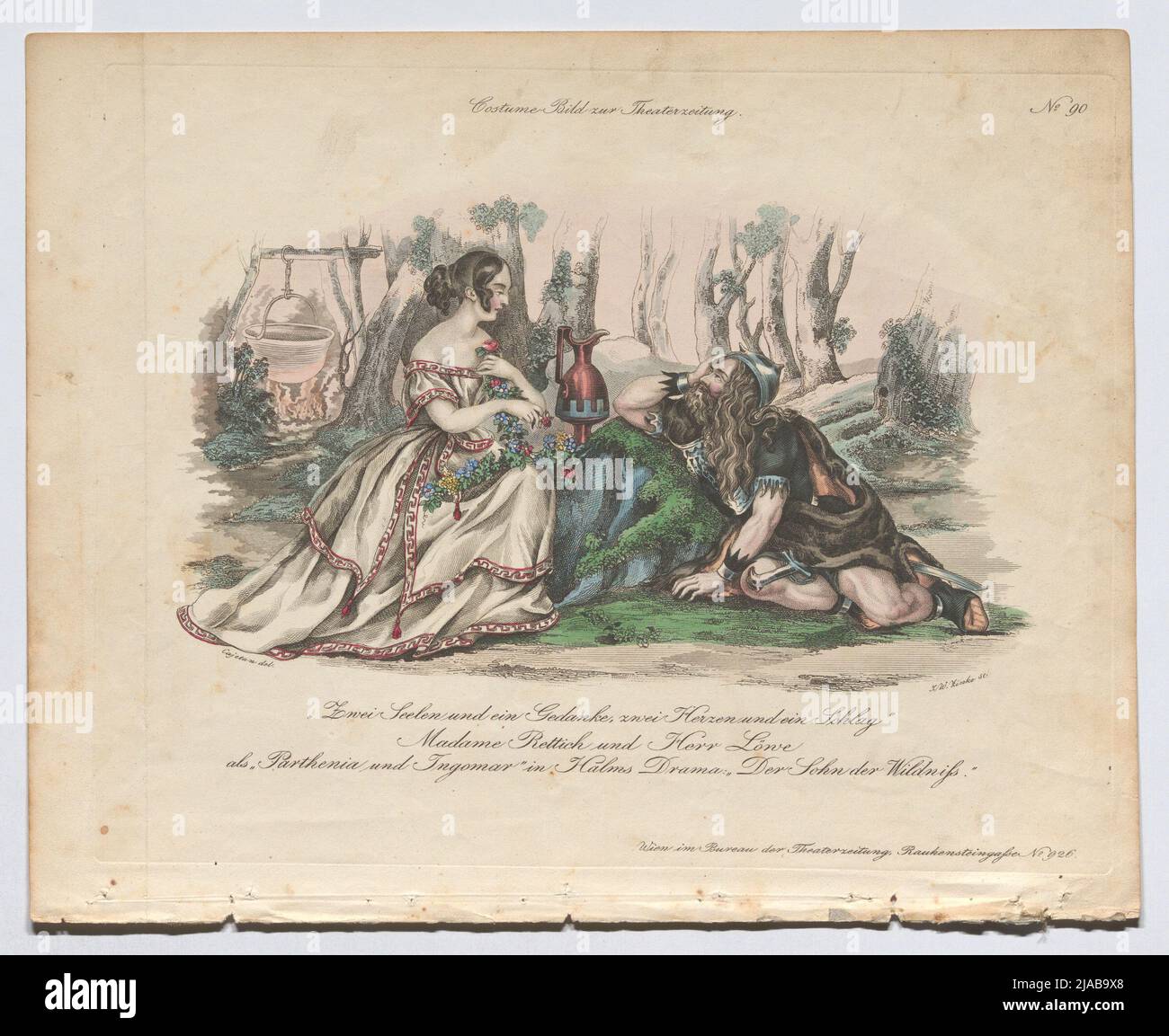 Julie Rettich and Ludwig Löwe as Parthenia and Ingomar in "The Son of ...