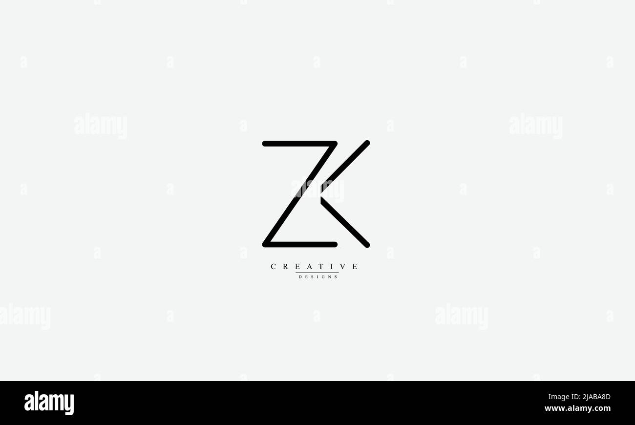 Alphabet letters Initials Monogram logo ZK KZ Z K Stock Vector Image ...