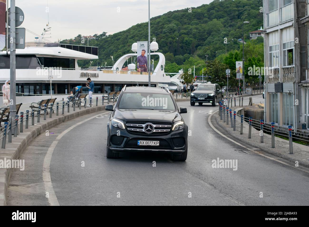 İstanbul, Turkey - May 2022: Black Mercedes GLB at the city street in ...