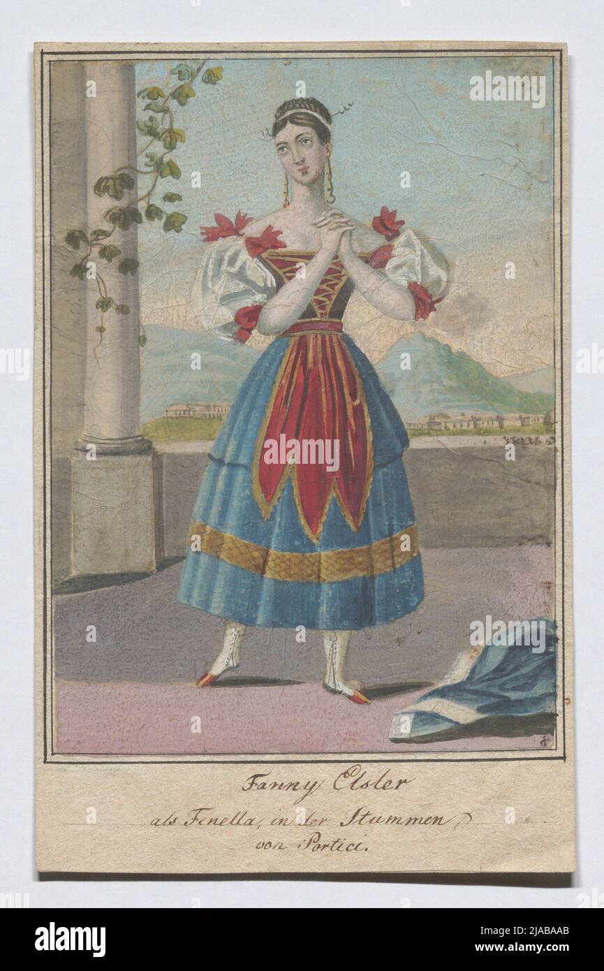 Fanny Elßler as Fenella in the moles of Portici (template for costume ...