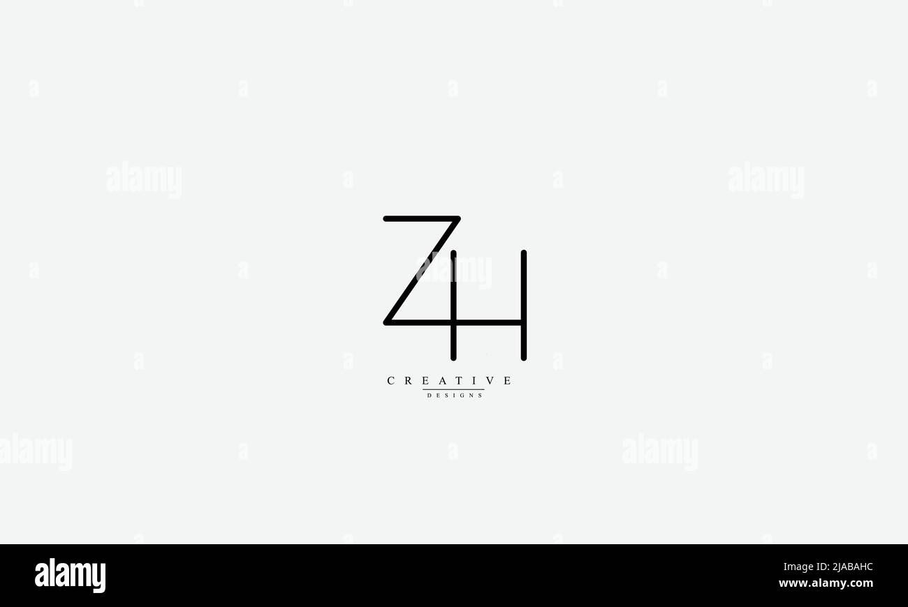 Alphabet letters Initials Monogram logo ZH HZ Z H Stock Vector Image ...