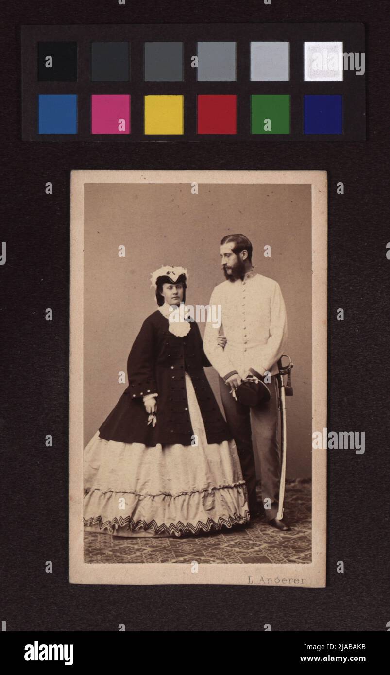 Archduchess Maria Theresa with her husband Duke Philipp von Württemberg ...