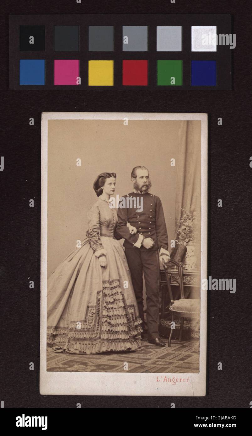 Archduke Karl Ludwig with his wife Archduchess Maria Theresia. Ludwig ...