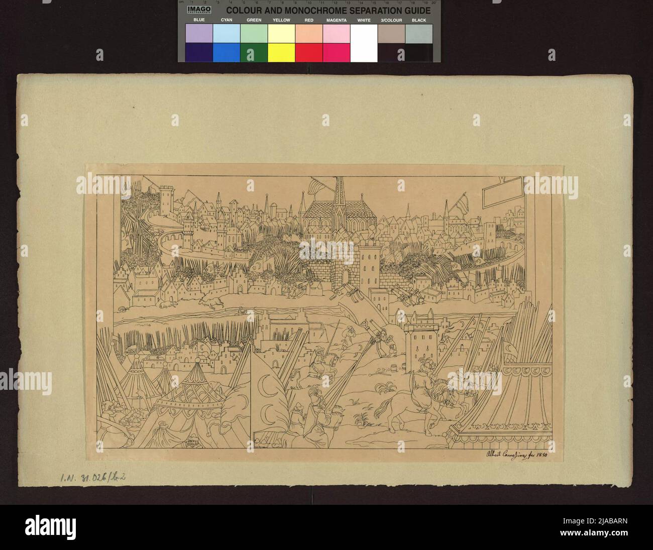 The siege of Vienna in 1529 (after a relief at the grave of the Niklas ...