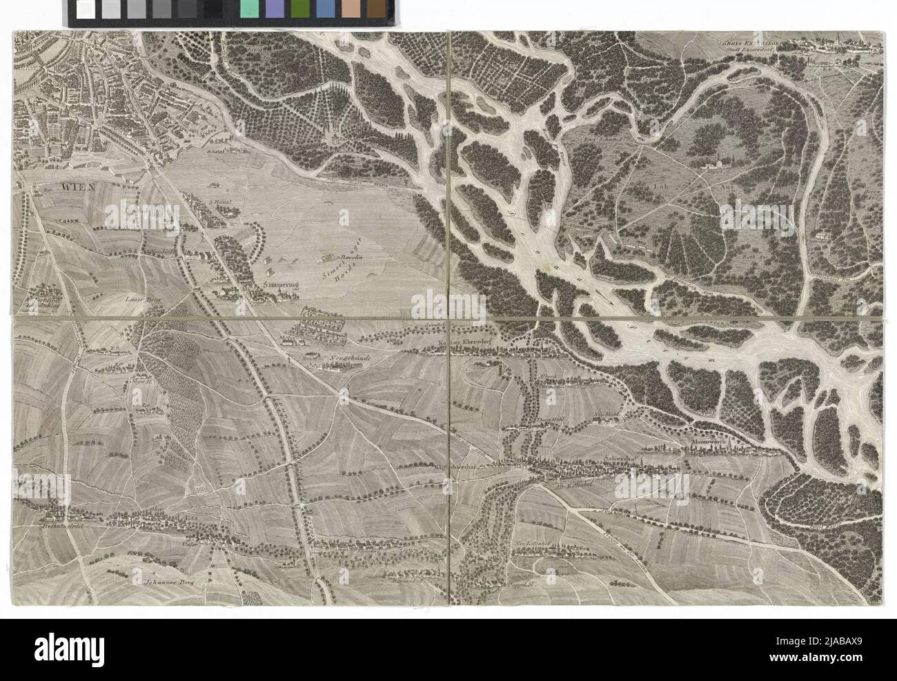 Section I: Schwechat, Vienna-Südost, from: Perspective map of the ...