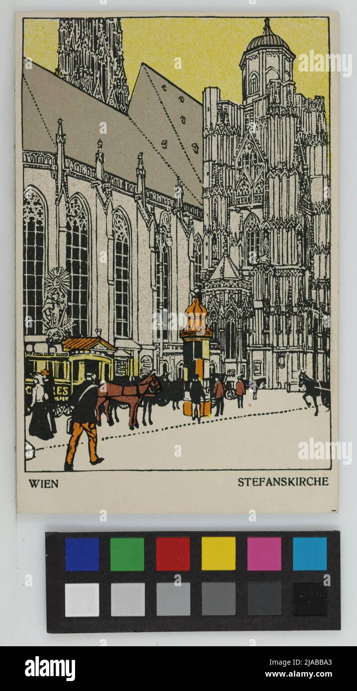 Postcard of Wiener Werkstätte No. 7: Vienna, Stefanskirche. Urban Janke ...