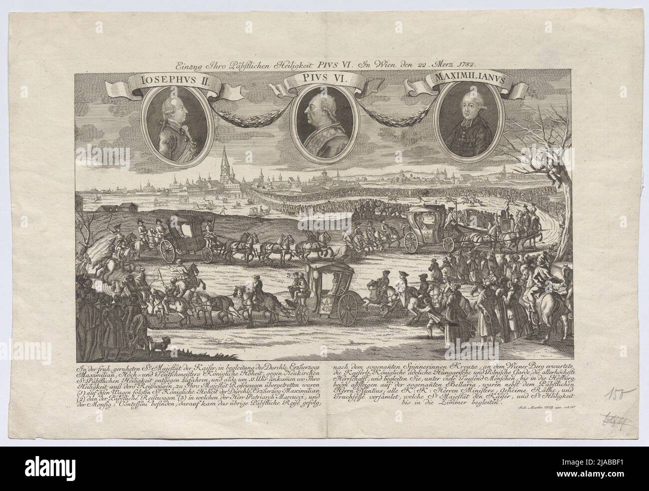 Recovers Pius VI. in Vienna on March 22, 1782. Johann Martin Will (1727 ...