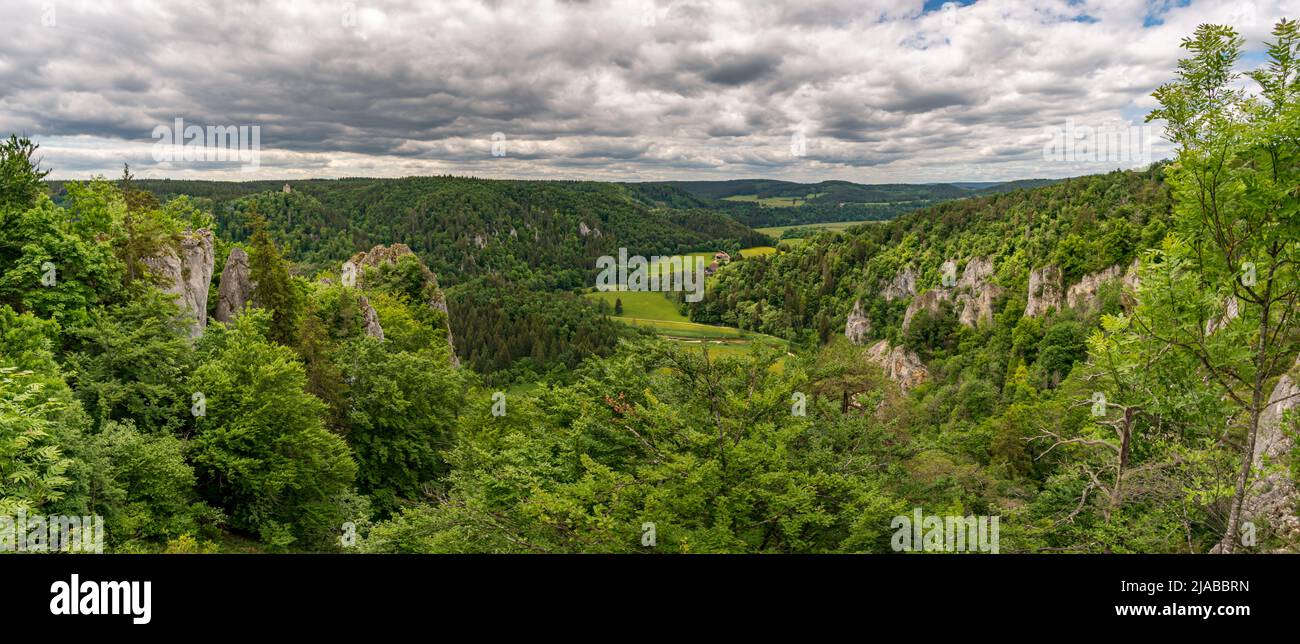 Popular circular hiking trail between Fridingen and Beuron in the Upper ...
