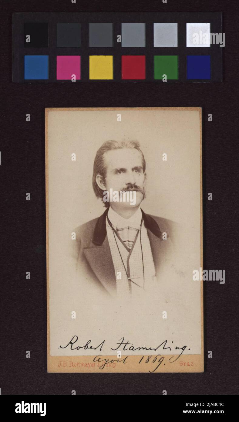Robert Hamerling (1830-1889), writer. Johann B. Rottmayer & Comp., Photo Studio Stock Photo - Alamy