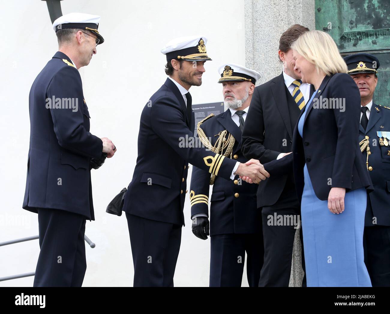 STOCKHOLM 20220529 Commander In Chief Micael Bydén, Prince Carl Philip ...