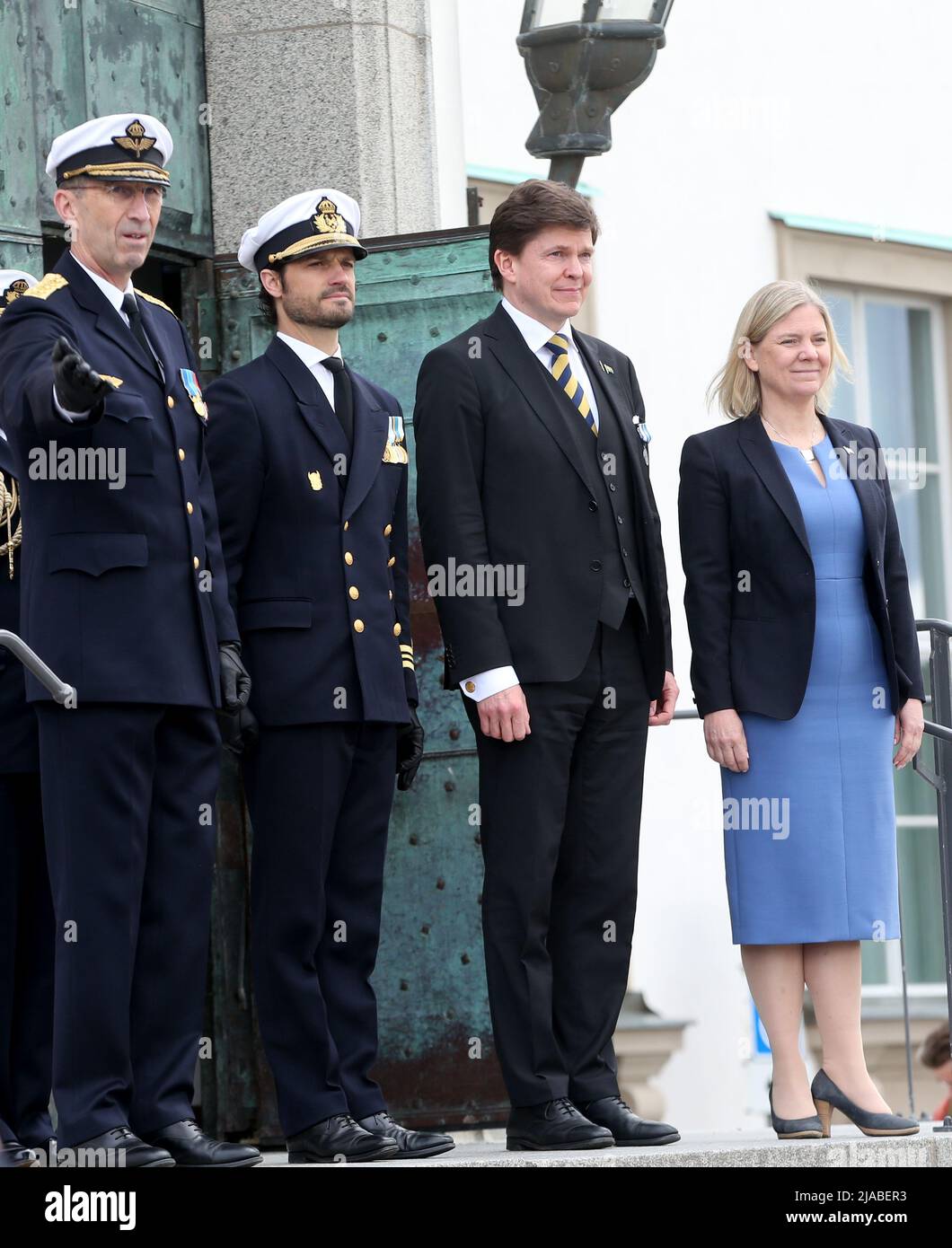 STOCKHOLM 20220529 Commander In Chief Micael Bydén, Prince Carl Philip ...