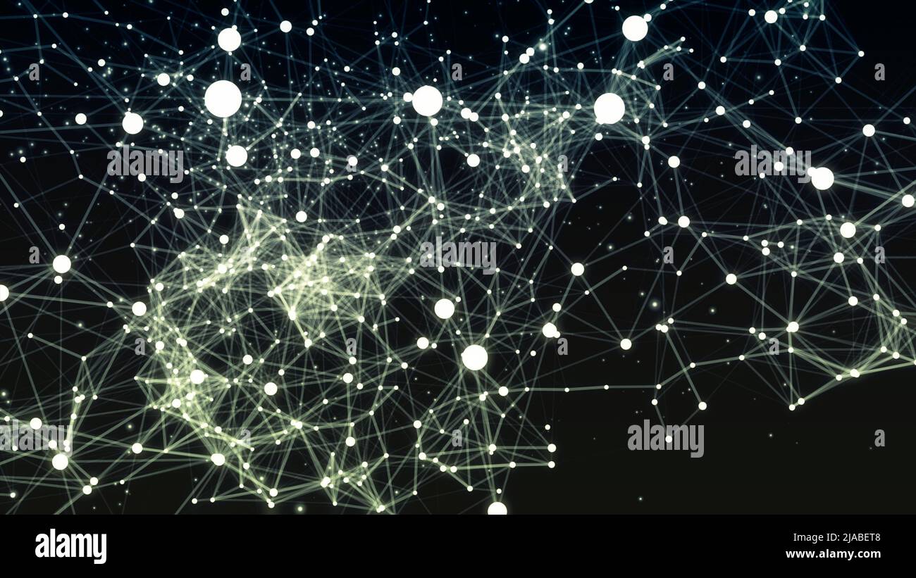 3D particles connection concept background Stock Photo - Alamy