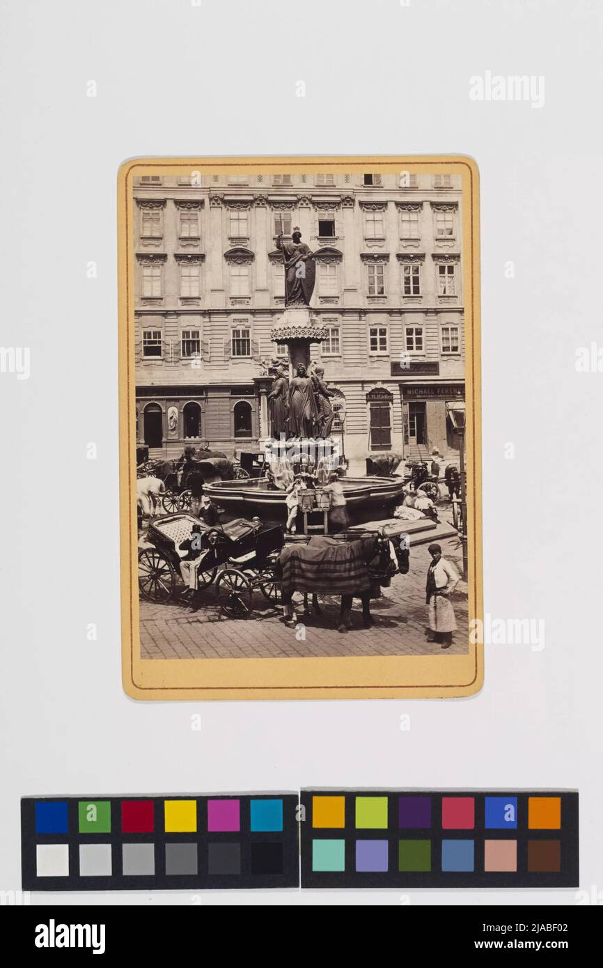 1., Freyung, General - Austriabrunnen - invigorated - horse -drawn ...