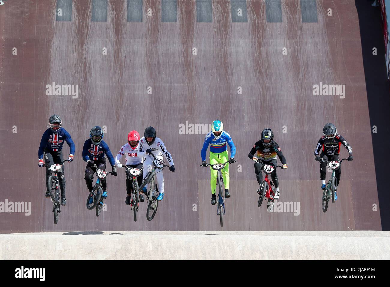 Glasgow, UK. 29th May, 2022. On the second and final day of the UCI BMX ...